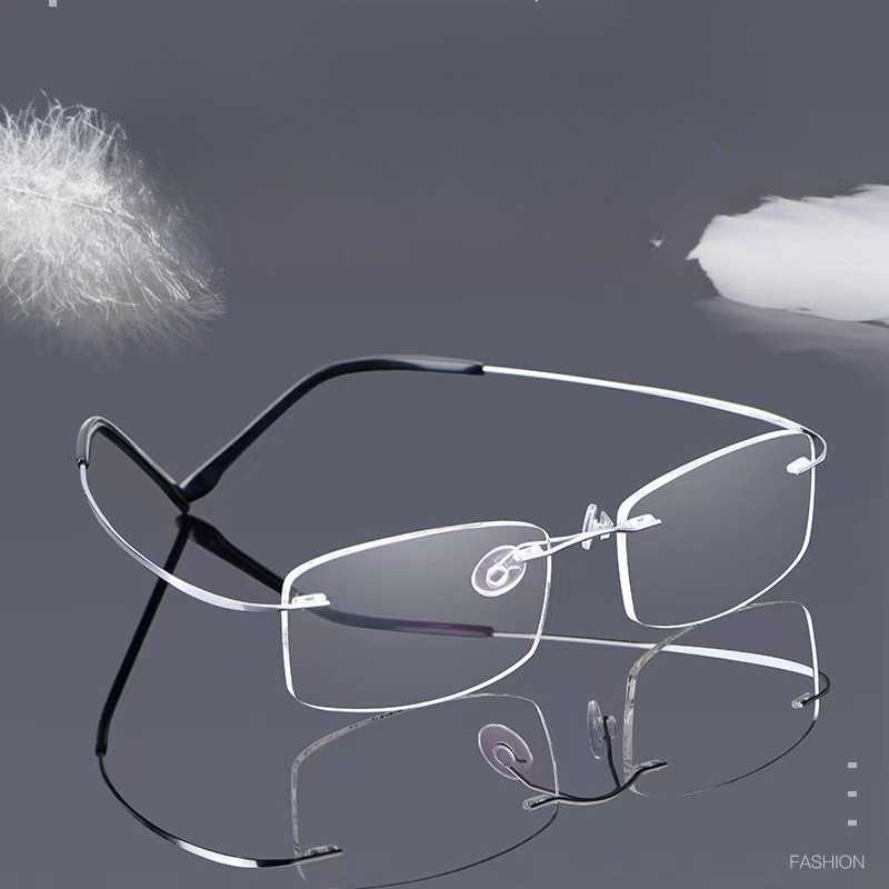 (+100 °~+400 °) New titanium alloy anti blue light frameless reading ...