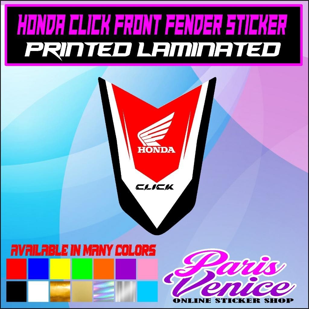 honda click front fender sticker printed laminated | Shopee Philippines