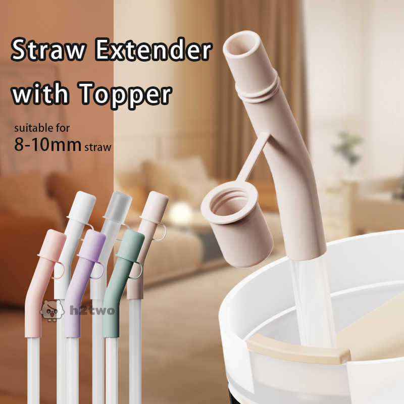 8-10mm Straw Extender Silicone Spill Proof Stopper Straw Cover with ...