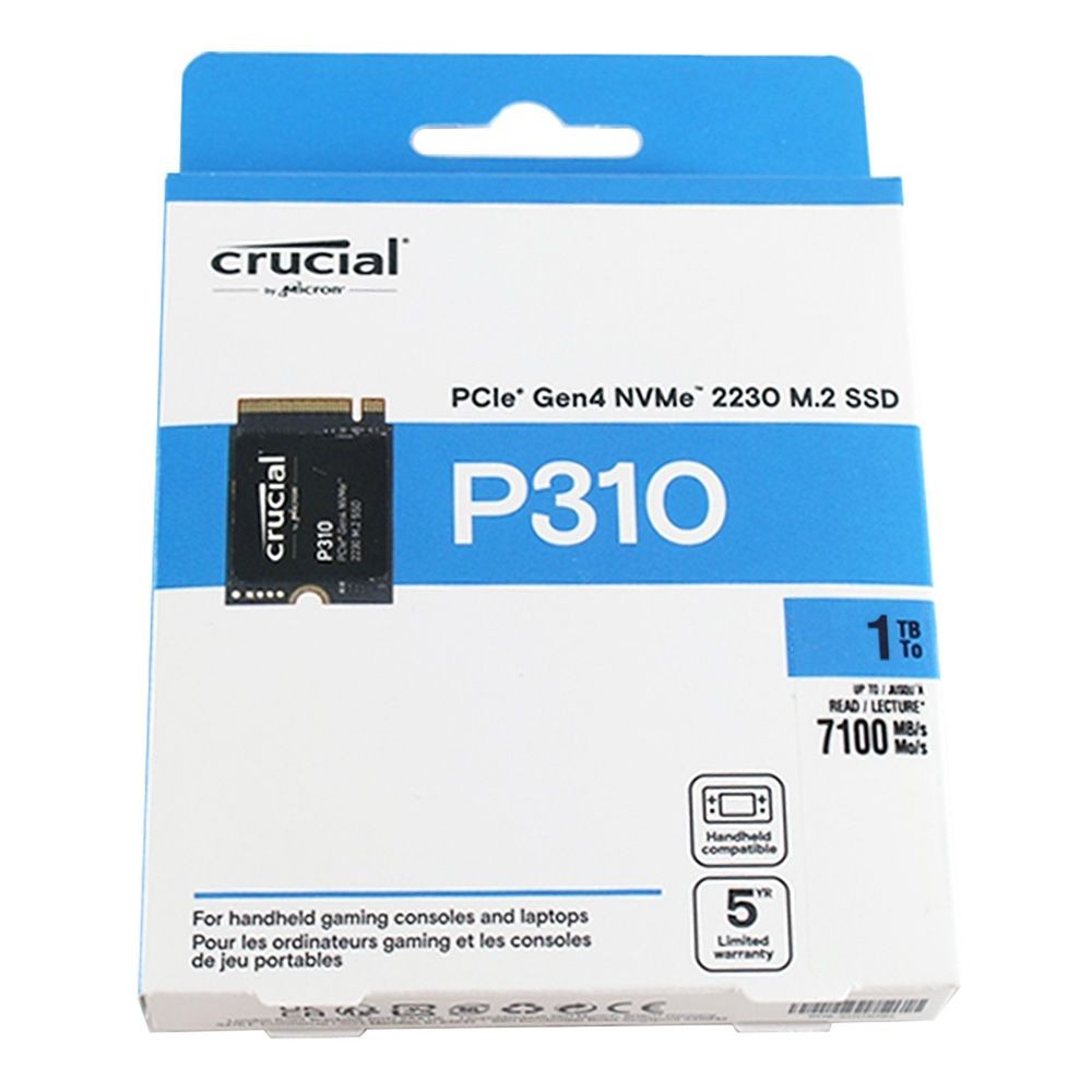 Crucial 1TB P310 PCIe Gen4 M.2 2230 SSD (CT1000P310SSD2) for Steam Deck, ROG Ally, Laptops ...