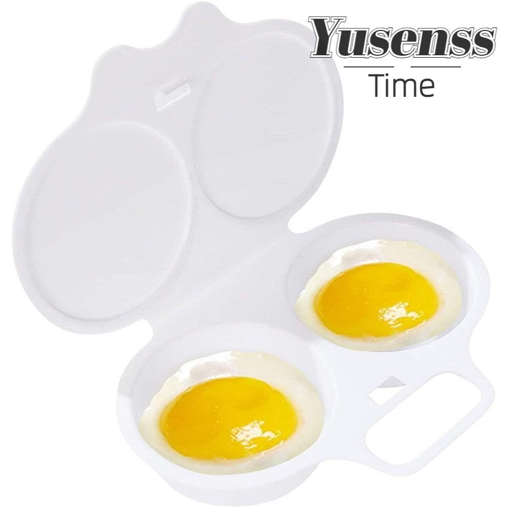 YUSENSS Microwave Egg Poacher, Double Cup PP Egg Cooker Steamer ...