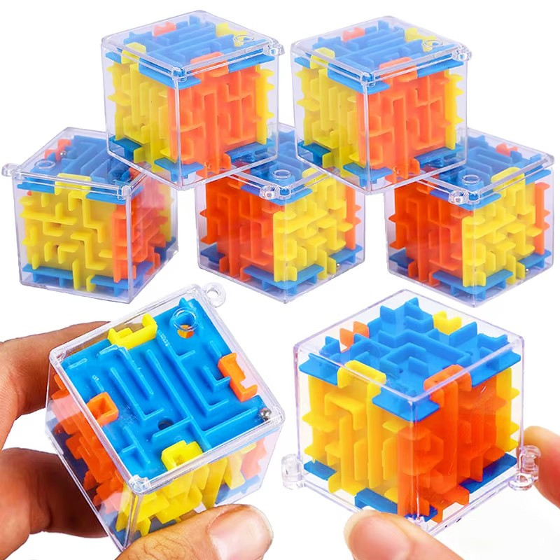 3D Cube Rolling Beads Maze Educational Toys / Kids Educational Puzzle ...