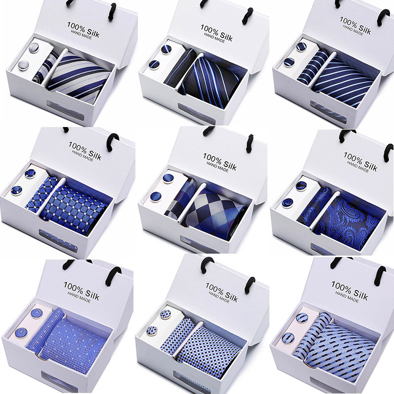 Men Ties Various Colors Ready Stock Gift Box 5-Piece Set Group Ties ...