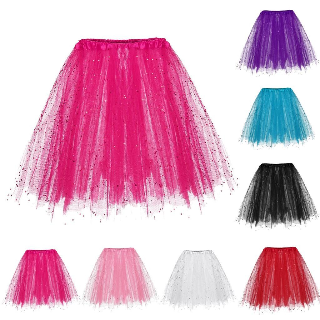 Women girls dance mesh skirt mesh tutu skirt adult skirt tutu skirt ...