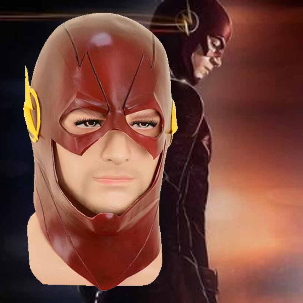 The Flash Mask The Flash 2 Movie Prop Deluxe Halloween Full Head Latex ...