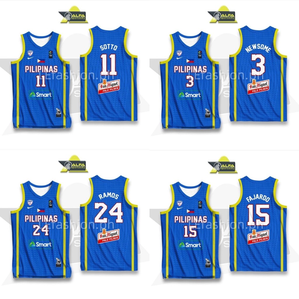 Jersey Gilas Pilipinas Abando Jersey Blue in Basketball Jersey Nba Cut ...