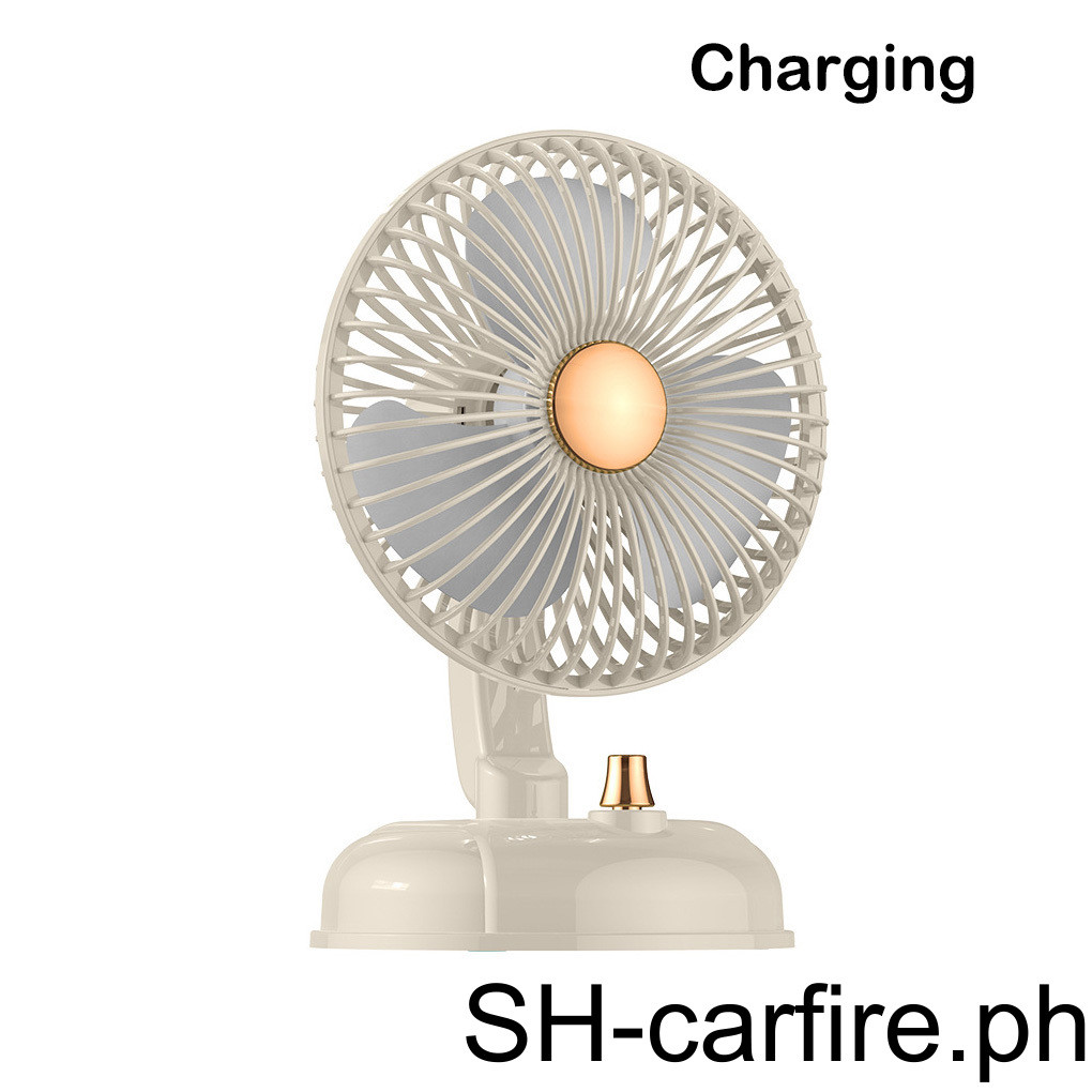 1/2/3 Rechargeable Portable Charging Fan Oscillating Head Table Fan Air ...