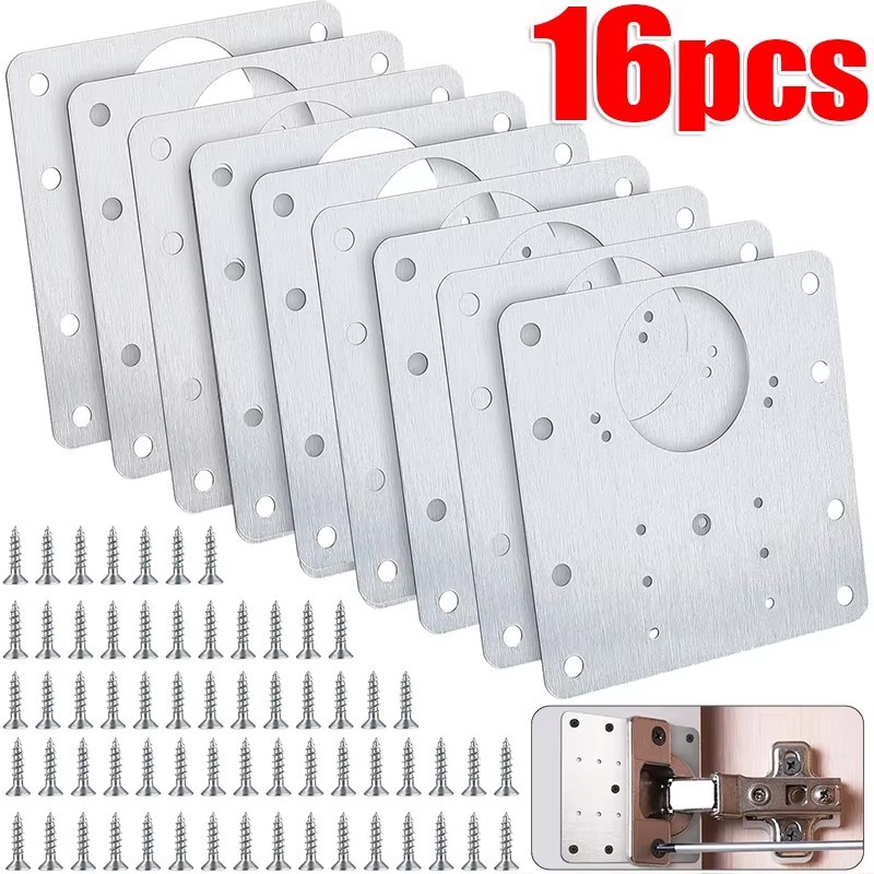 Hinge Repair Plate / Cabinet Door Hinges Mounting Plate with Screw ...