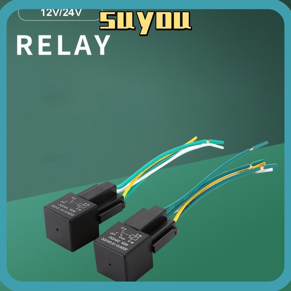 SUYO Automotive Relay, 20A 40A 12V 24V Relay Socket, 5 Pin High Quality ...