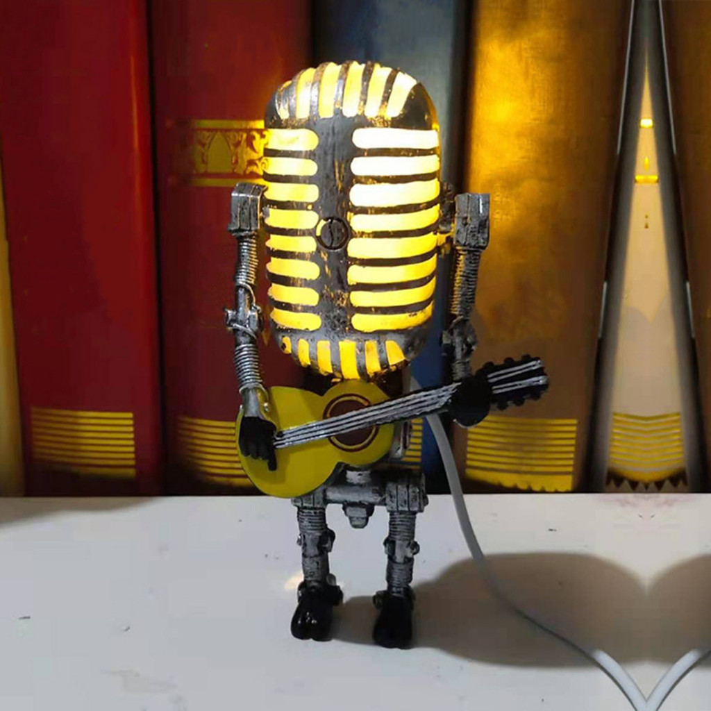 Retro Mic Robot Lamp Vintage Microphone Robot Lamp Vintage Microphone ...