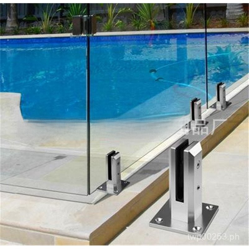 304Stainless Steel Glass Clamp of Swimming Pool Punch Free Shopping ...