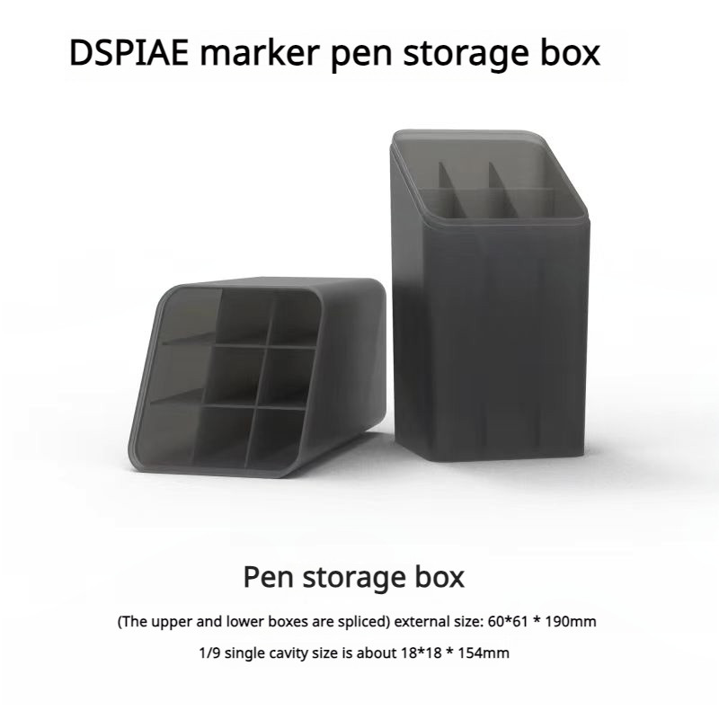 DSPIAE BOX-8 Marker Pen Storage Box 18 Grids Organizer Military Model ...