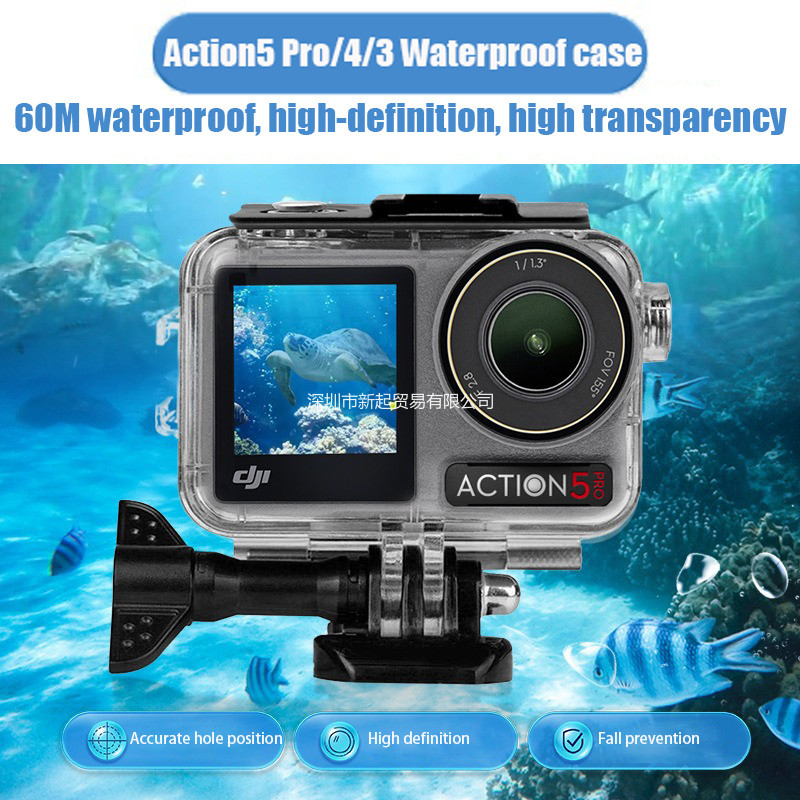 Waterproof Case for DJI Osmo Action 5Pro Action 4 Action 3 Camera,60m ...