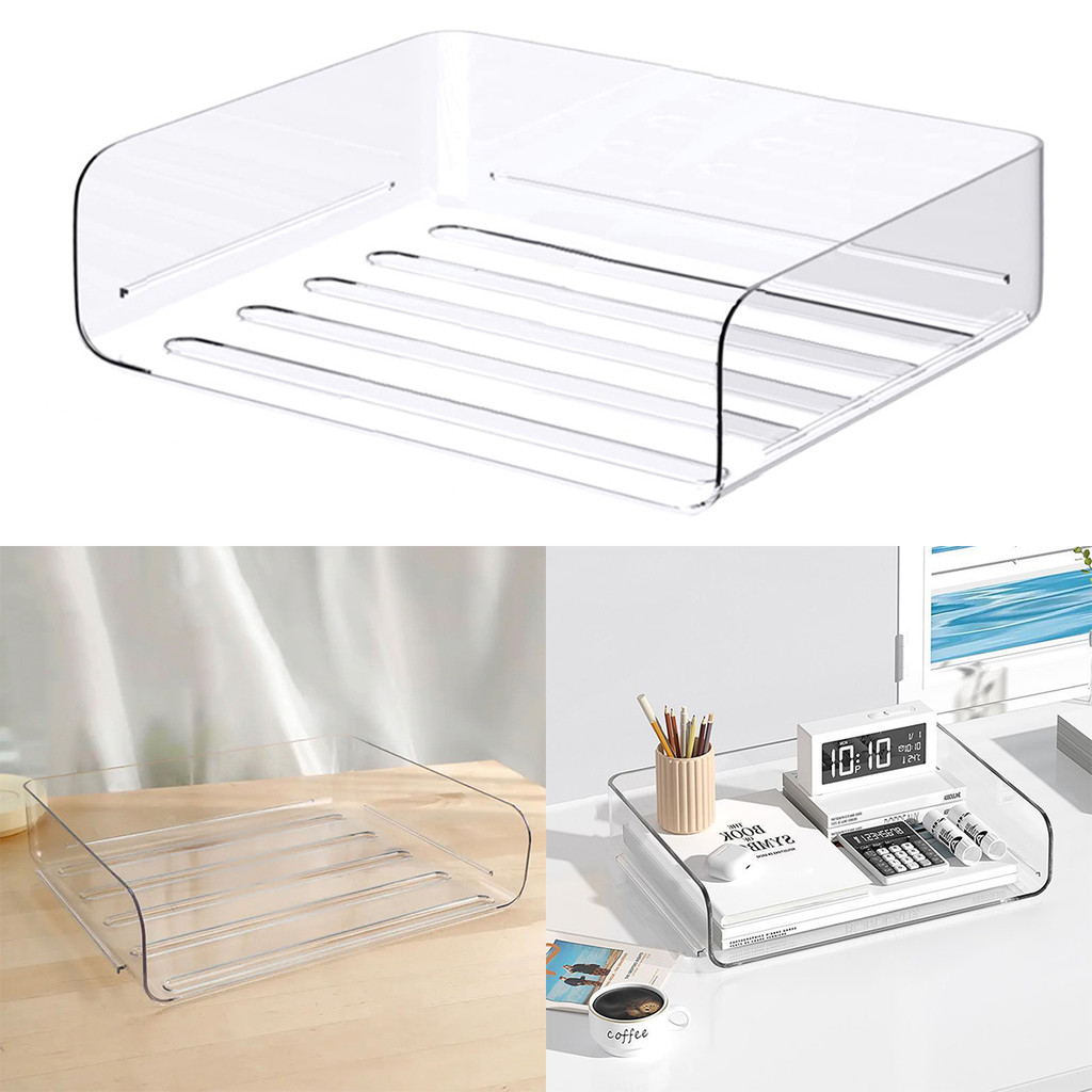 Storage Rack A4 Paper Tray Transparent Stackable File Box File ...