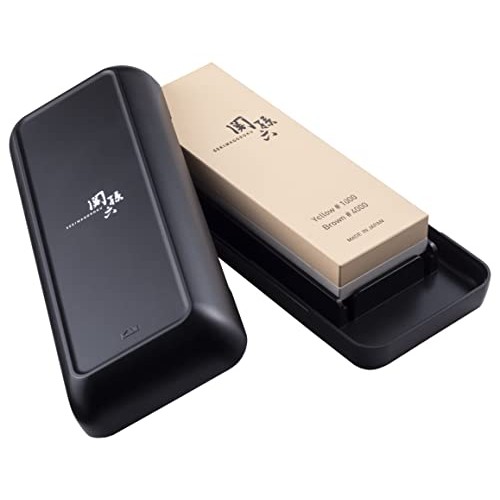 KAI Seiki Sangoku Combination Whetting Stone Knife Sharpener #1000#4000 ...
