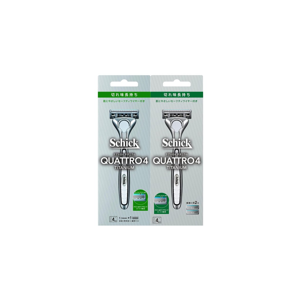 Schick Quattro 4 Titanium Holder (with Blade) + 1 Replacement Blade, 4 ...