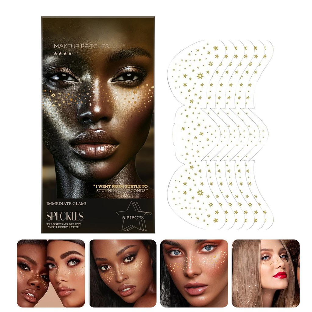 6PCS Freckles Tattoo Stickers Fake Freckles Tattoo Sticker Temporary ...