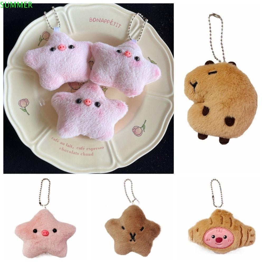 SUMMER Plush Pig Doll Keychain, Plush Pig Capybara Plush Pendant ...