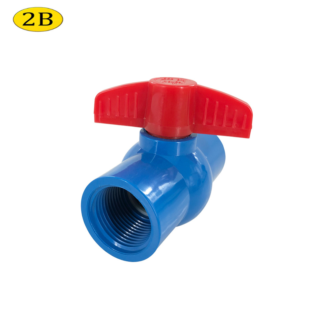 2B PVC Ball Valve Threaded 1" Water Gate Socket ABS Plastic For Water ...