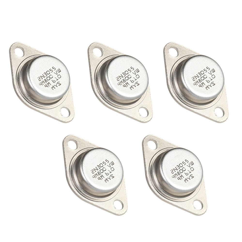 Transistor 5pcs High Quality 2N3055 Power Transistors NPN TO-3 Metal ...