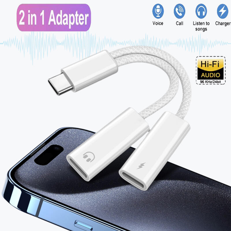USB C to Type-c/3.5mm Headphone and Charger Adapter 2-in-1 Type C Charging Port Aux Audio Jack ...