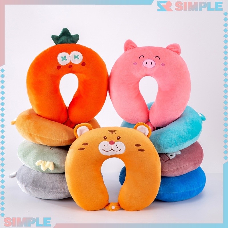 U Shaped Neck Pillow Travel Soft Pillow Memory Foam Cartoon Pillow With ...