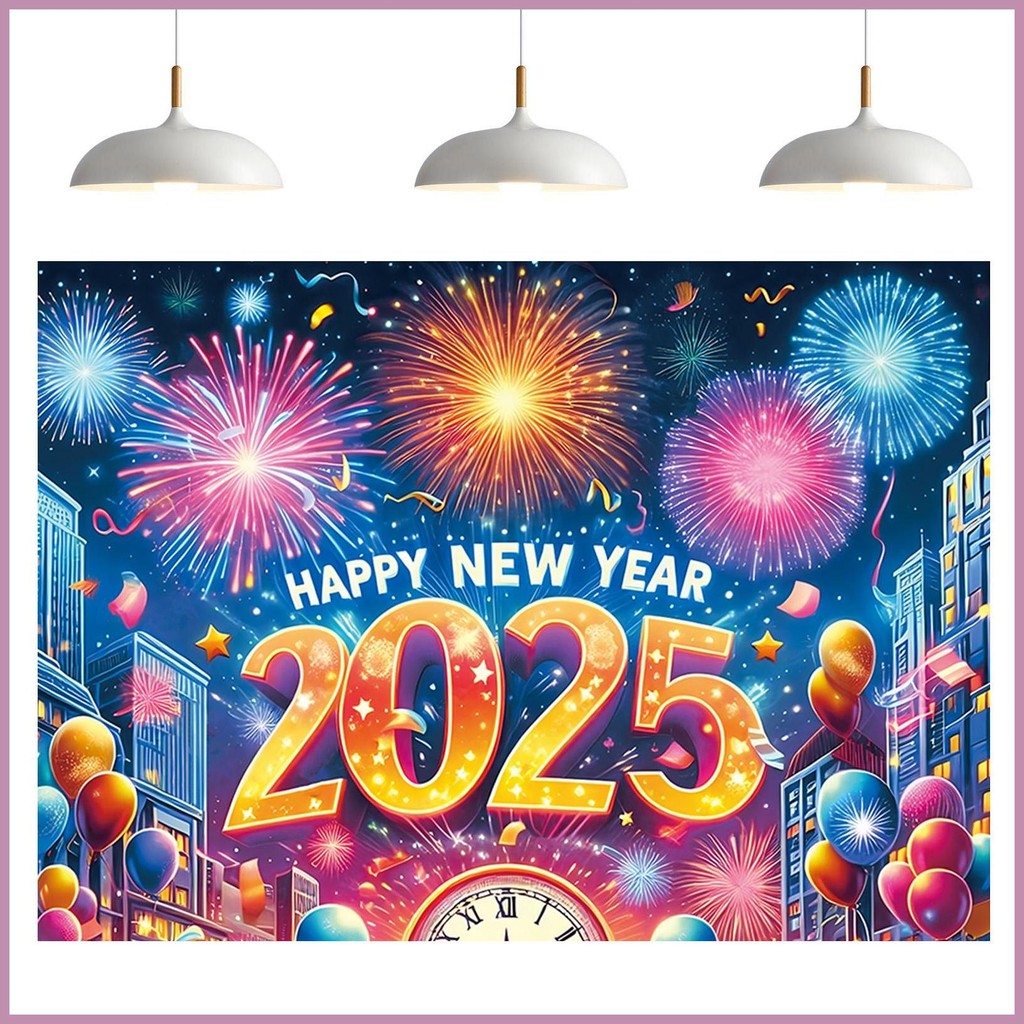 Happy New Year Backdrop New Years Eve Backdrop 2025 82.6 x 59 Inch ...