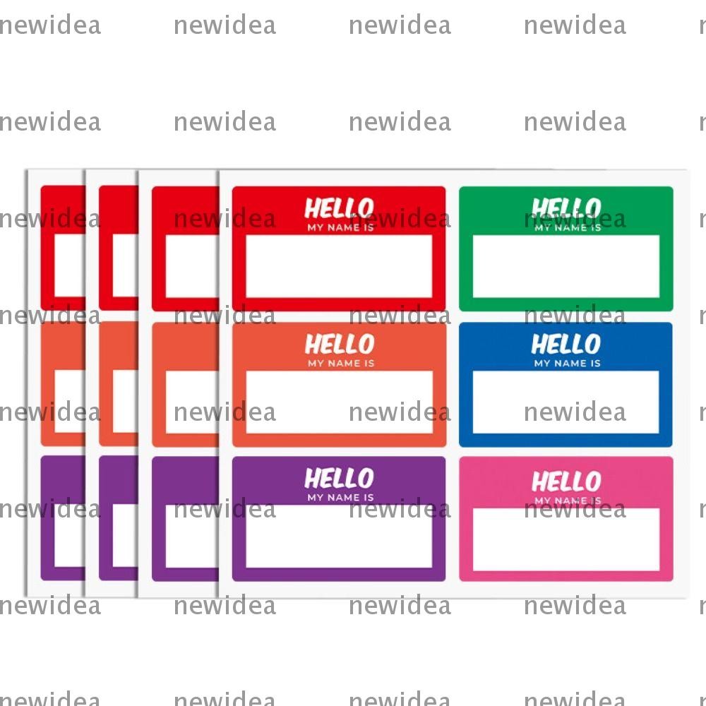 NEWIDEA Name Tags, Colorful Hello My Name is My Name is Stickers, 3.5 ...