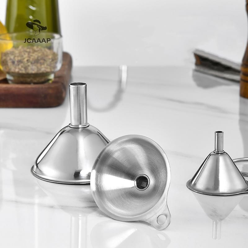 JCAAAP Stainless Steel Funnel Three-piece Set Mini Funnel Oil Spill ...