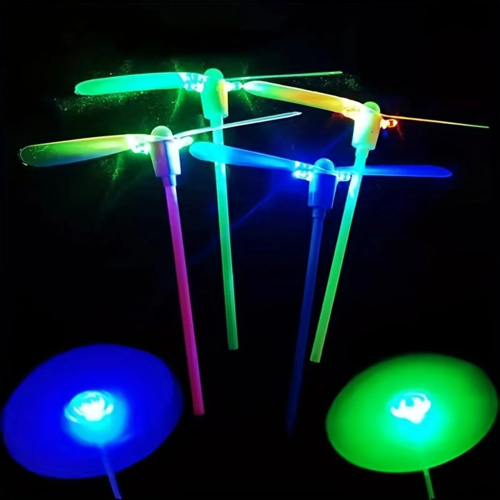 LED Light-up Bamboo Dragonfly Copter Toy - Flying Helicopter Gift ...