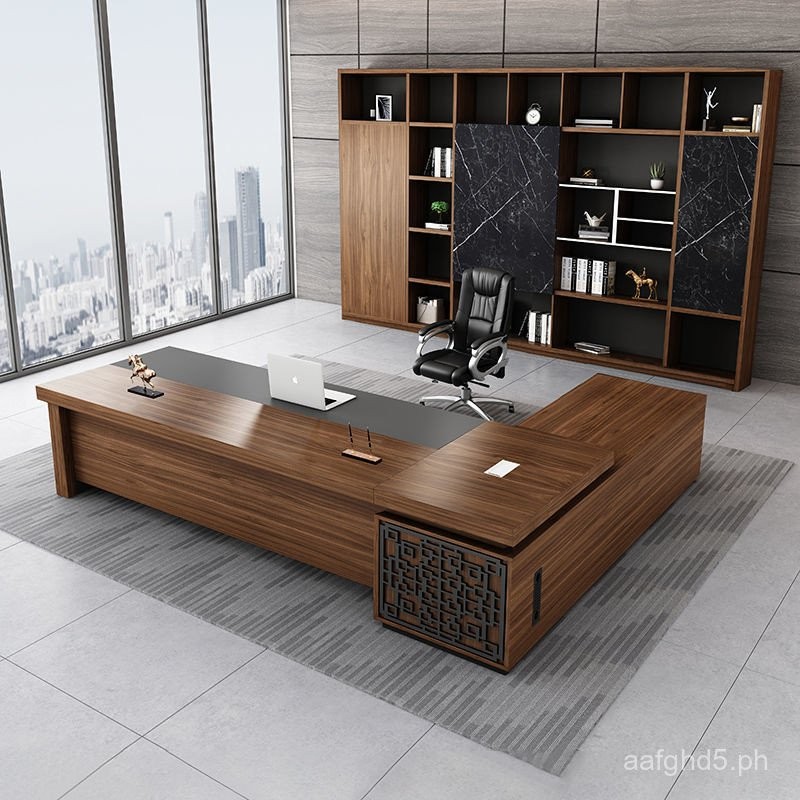 Office Desk Set Boss Desk President Desk Chair Combination Computer ...