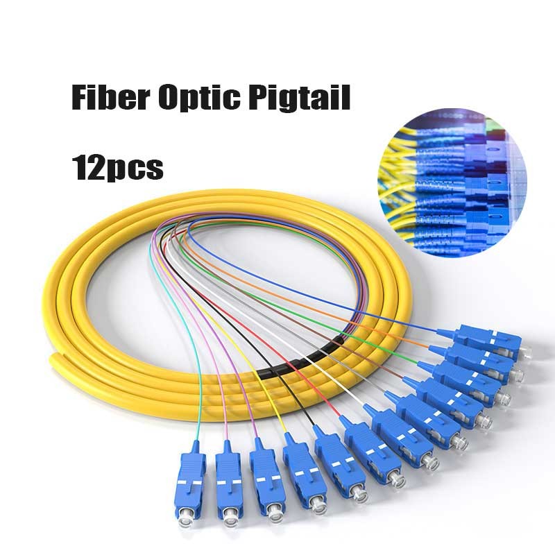 1.2m SC/UPC 12 Bundles Fiber Jumper Connector 9/125 Single Mode Fiber ...