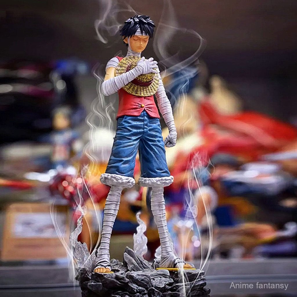 27cm One Piece Anime Action Figurine In Silent Tribute Monkey D Luffy ...
