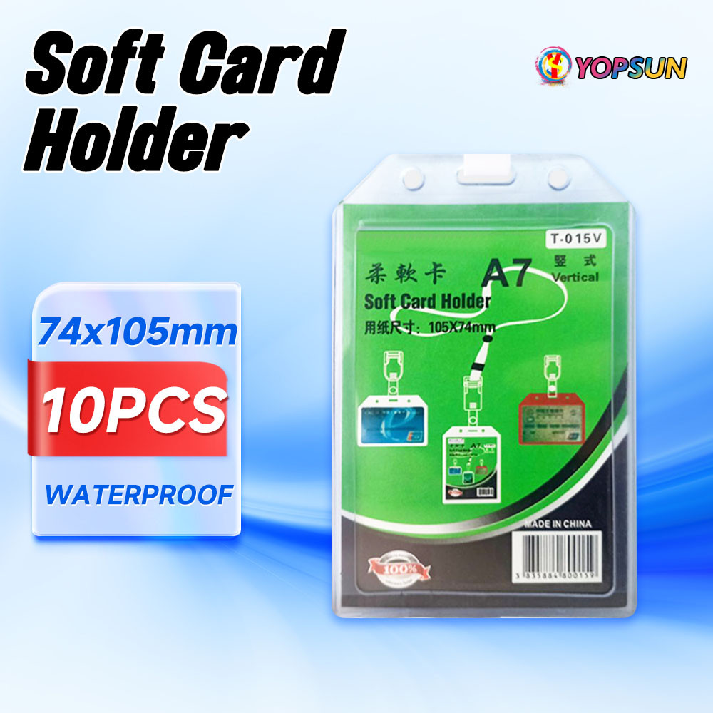 10pcs/pack Vertical ID case A7 Size 105×74mm SOFT CARD holder | Shopee ...