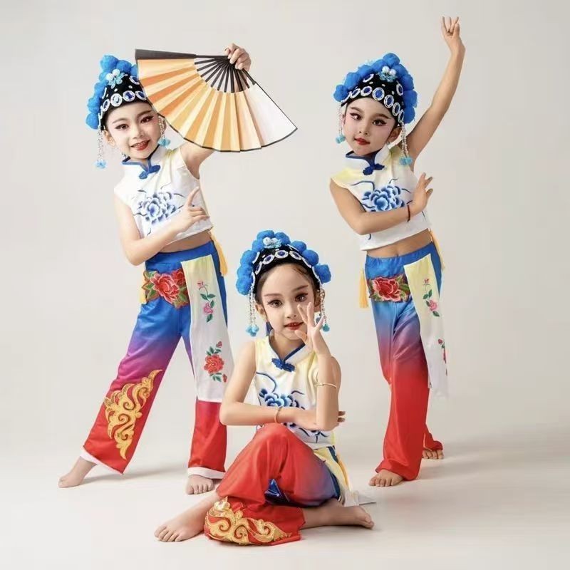 Pink Flower Dan Performance Costume Children's Play Pretty Flower Dan ...