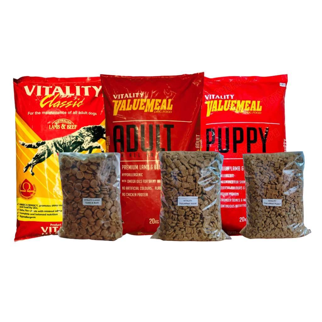 Vitality Classic, Value Meal for Puppy & Adult Dogs 1kg | Shopee ...