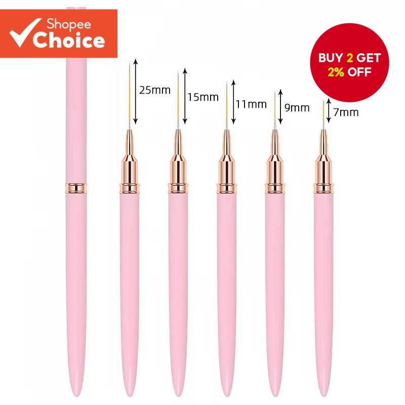 5-piece Set Manicure Brush Set Manicure Ultra-Fine Line Drawing Pen ...