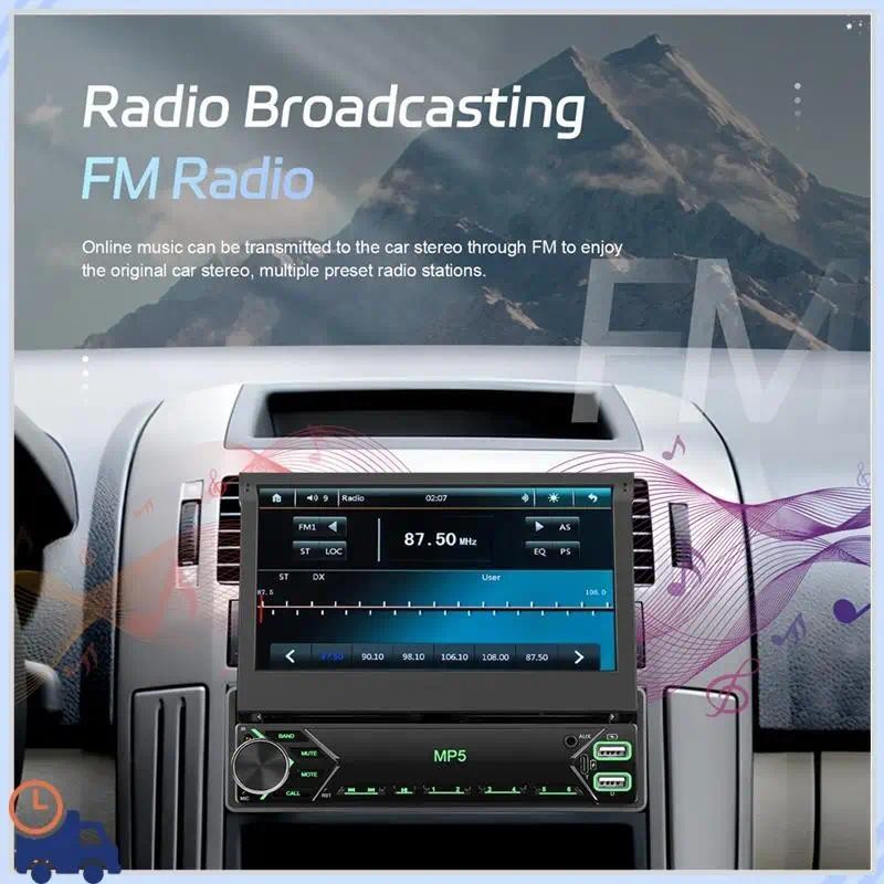 Durable 1 Din Touchscreen Car Stereo 7 Inch Flip Out Screen Car Radio ...