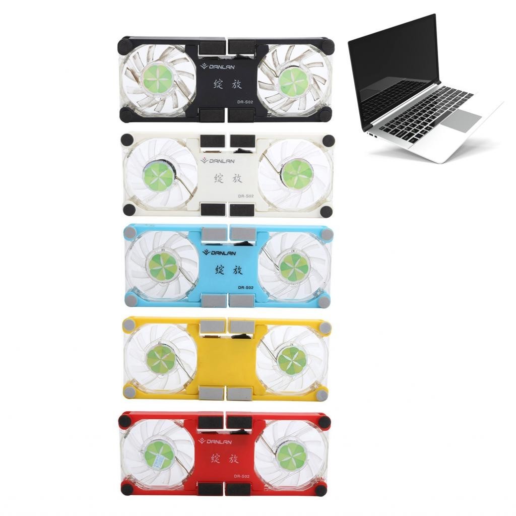 Ilike PC Radiator Cooler Dual Fans Faster Heat Dissipation USB Cooling ...