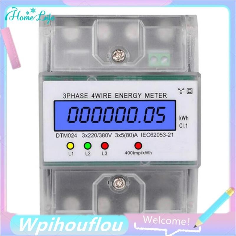 [HoME&life] 3 Phase 4 Wire Energy Meter 220/380V 5-80A Energy ...