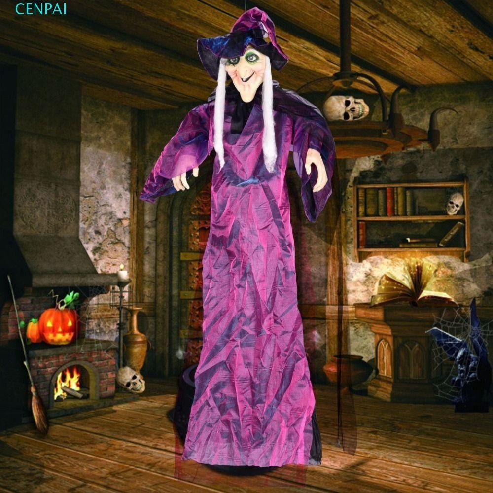 CENPAI Halloween Glowing Witch Dolls, Hanging Horror Glowing Witch ...