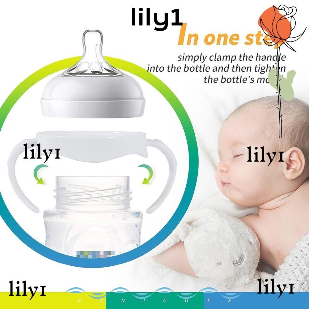 LILY Baby Bottle Handles, Durable Easy Grip Baby Bottle Holder, Safe ...
