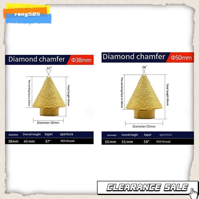 M10 Dia Diamond Chamfer Bits for Milling Tile Cutter Marble Concrete ...