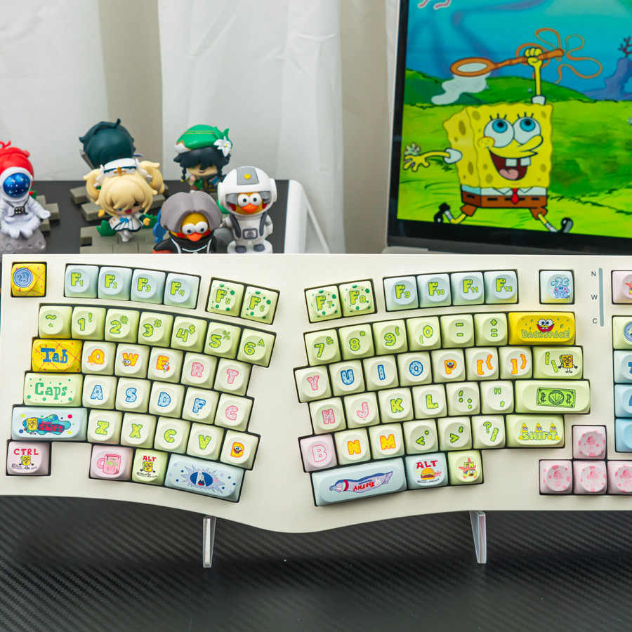 SpongeBob SquarePants Keycap SO/Cherry Profile PBT Five-sided Dye ...
