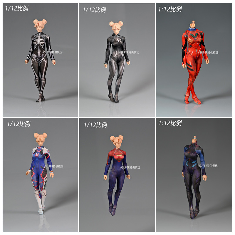 1: 12 Scale Action Figure Female Soldier 20cm 3d Printed Jumpsuit ...