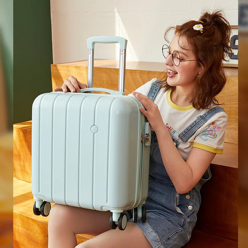 18 Inch Travel Suitcase Universal Wheel Trolley Suitcase Carry-on Mini ...