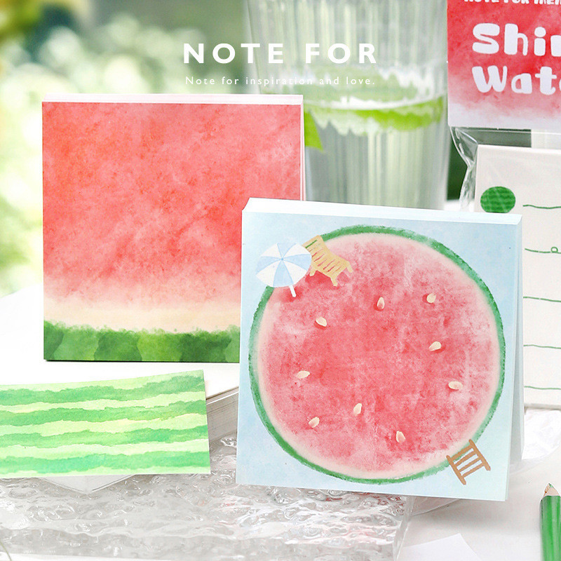 100 Pcs/pack Small Note Pads Back To School Watermelon Themed ...