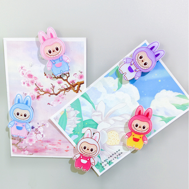 Cartoon Cute Labubu Refrigerator Sticker Fridge Magnets Refrigerator ...