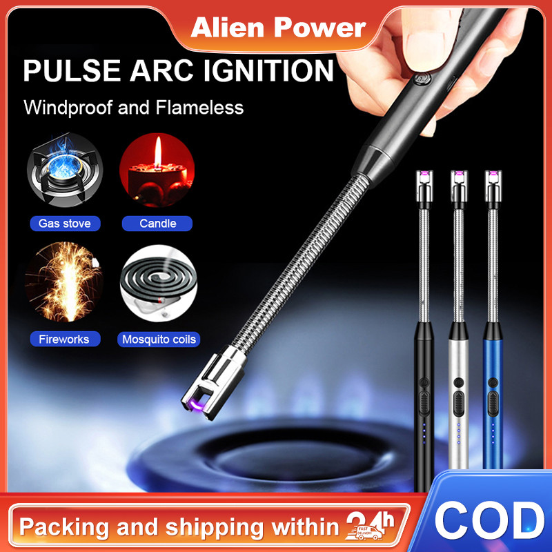 【Ready】Kitchen Gas Stove Igniter Long Lighter USB Charging Windproof ...