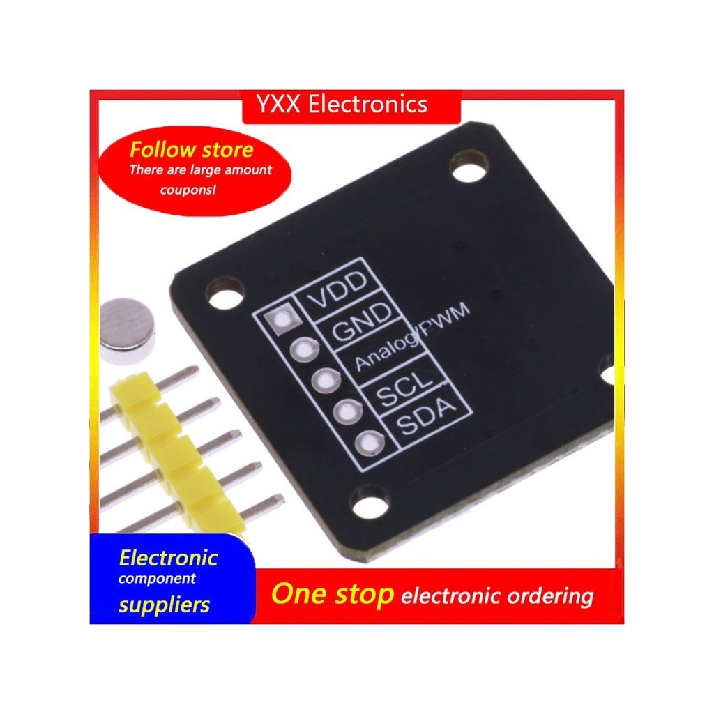 Mt6701 Magnetic Encoder Magnetic Induction Angle Measurement Sensor Module 14bit High Precision ...